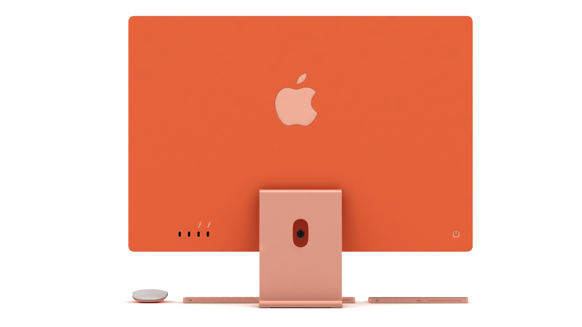 Apple iMac 24 인치 2021 Orange All Set 3D 모델 - TurboSquid 1733419