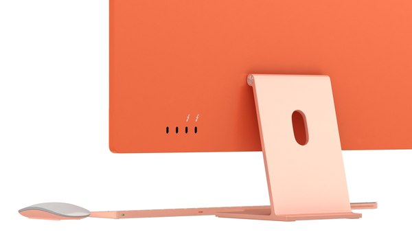 Apple iMac 24 inch 2021 Orange All Set 3D - TurboSquid 1733419