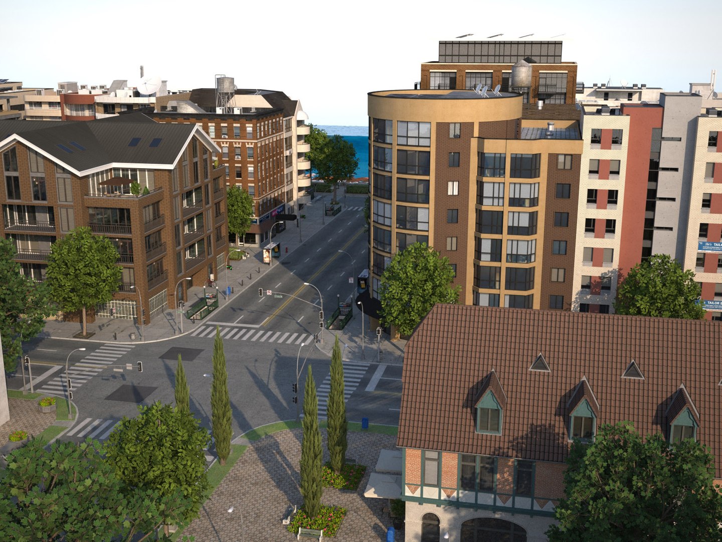 City beach 3D model - TurboSquid 1166663