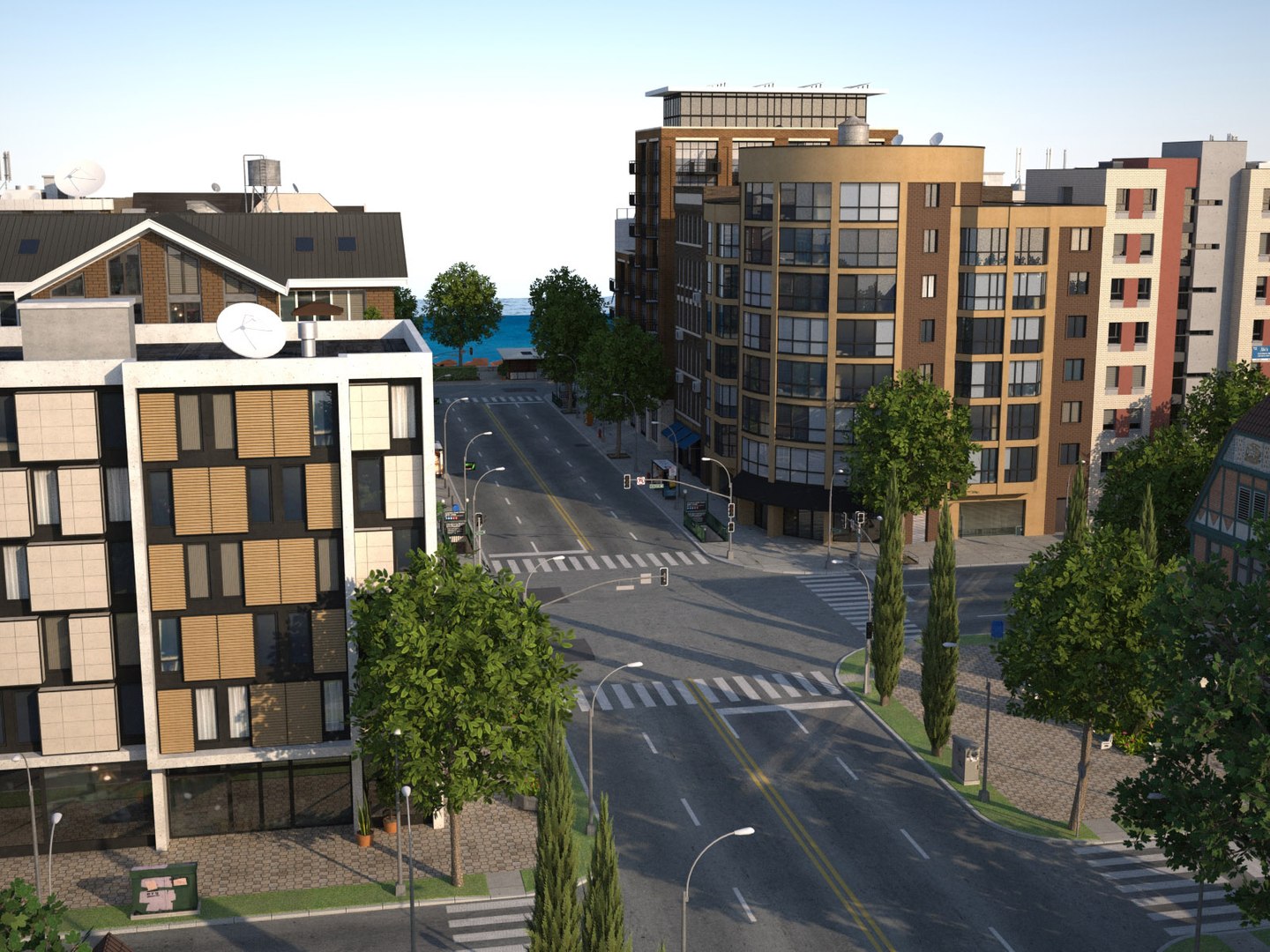 City beach 3D model - TurboSquid 1166663