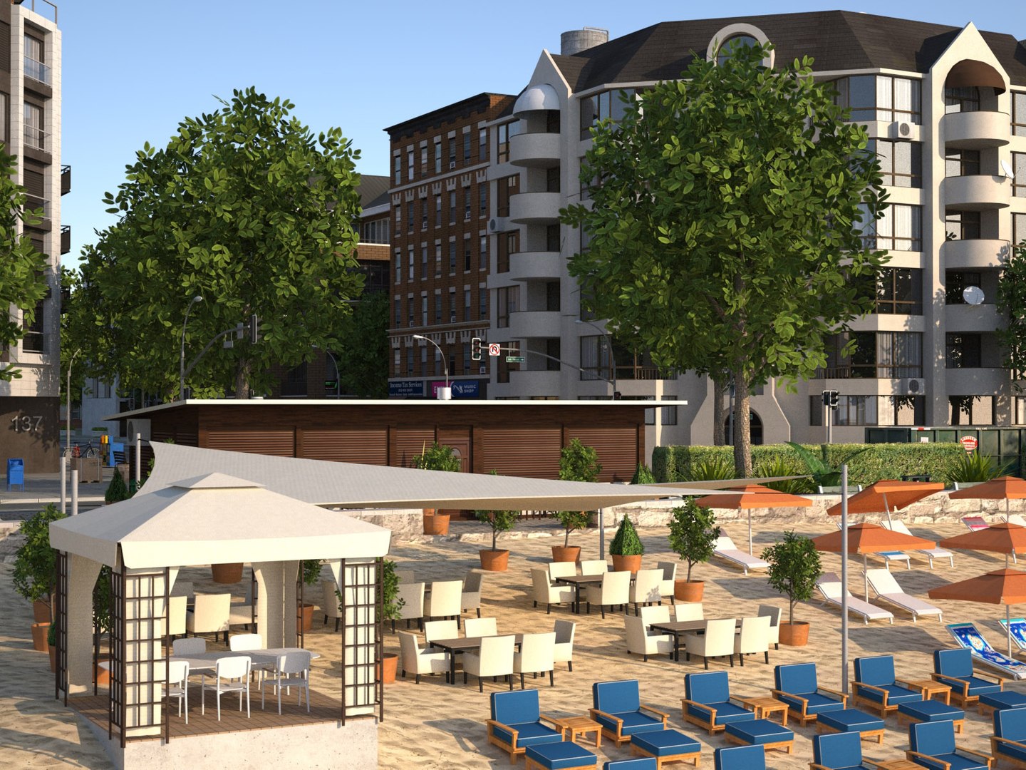 City beach 3D model - TurboSquid 1166663