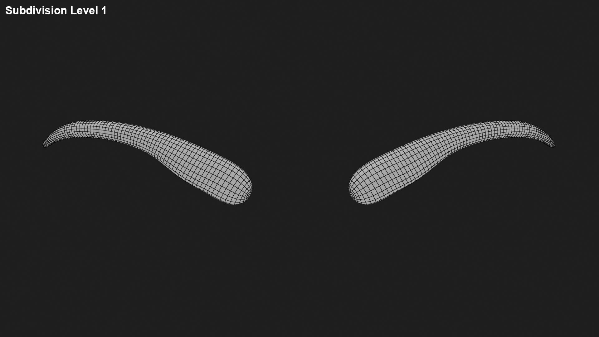 3D Cartoon Eyebrows 07 - TurboSquid 2083034