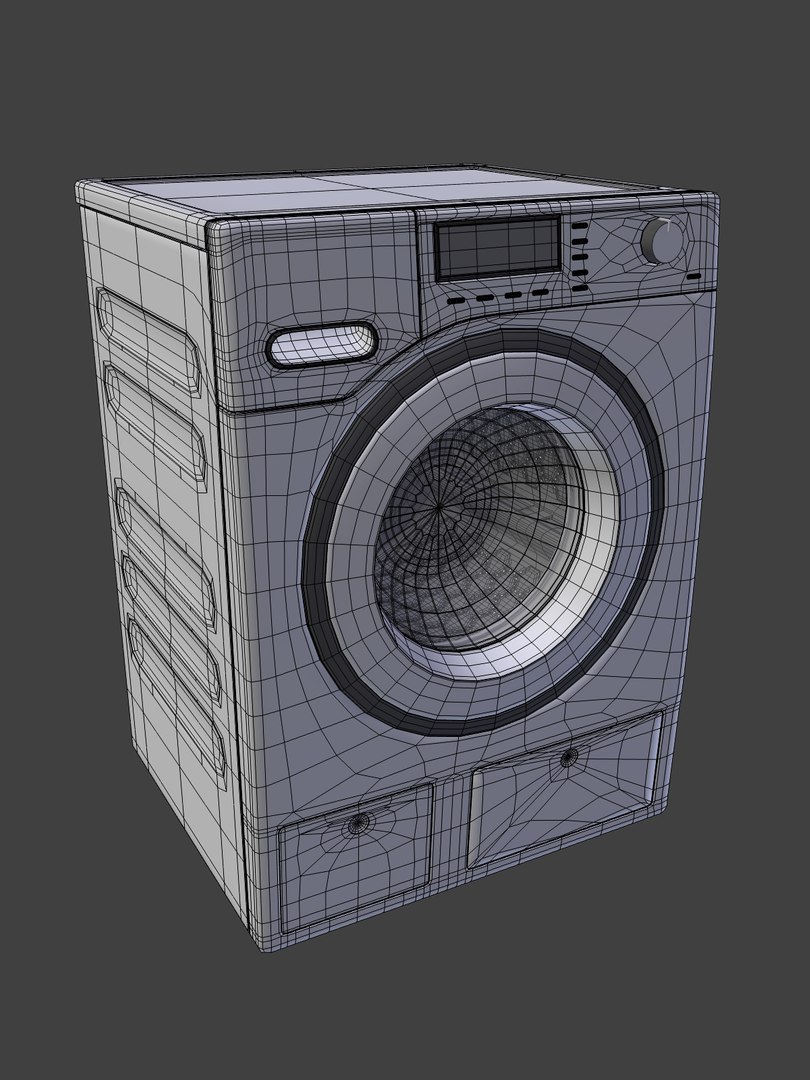 3d model washing machine miele wmr860