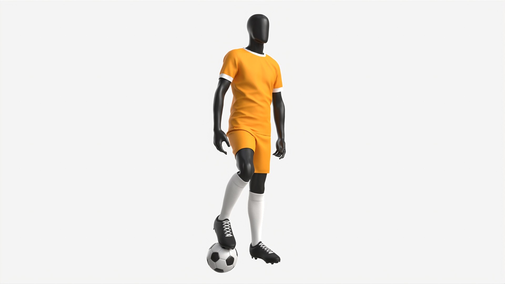 Male Mannequin In Soccer Uniform With Ball 02 3D - TurboSquid 2091467
