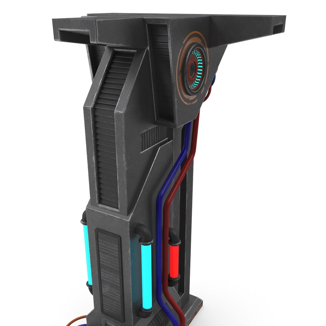 SciFi Pillar PBR 3D Model - TurboSquid 1821330