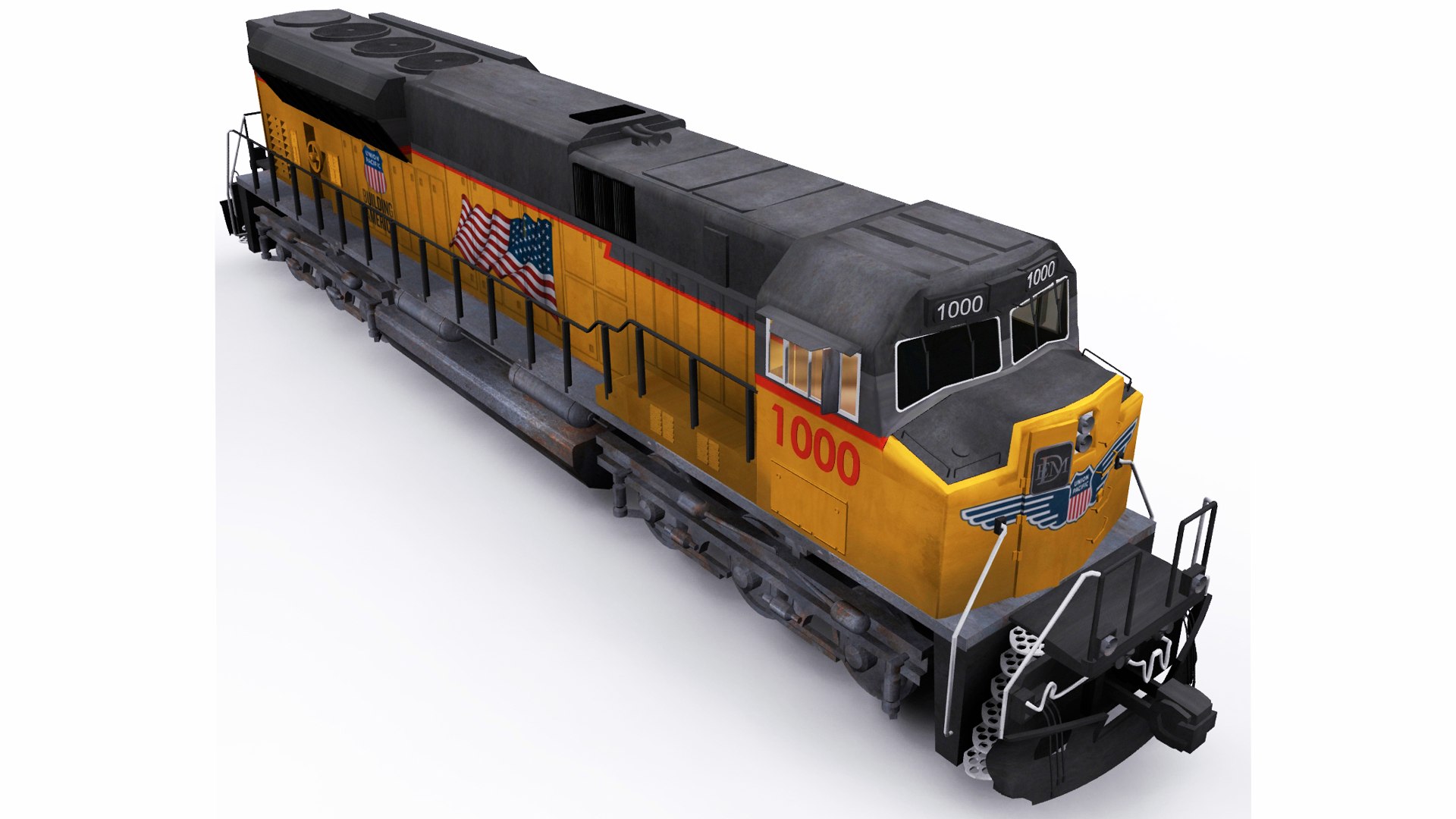 EMD Locomotive With Cargo Carriages 3D - TurboSquid 2029487
