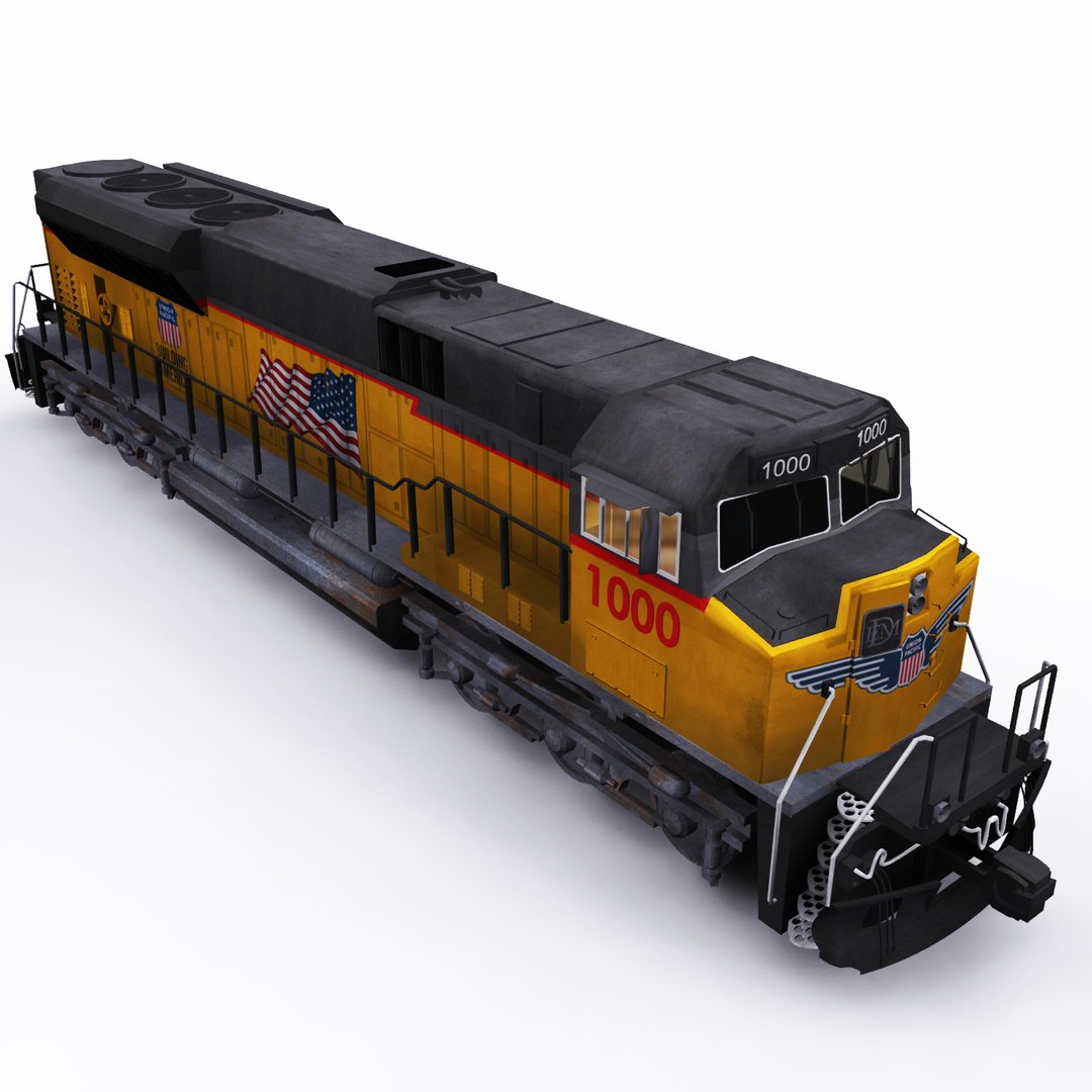 EMD Locomotive With Cargo Carriages 3D - TurboSquid 2029487
