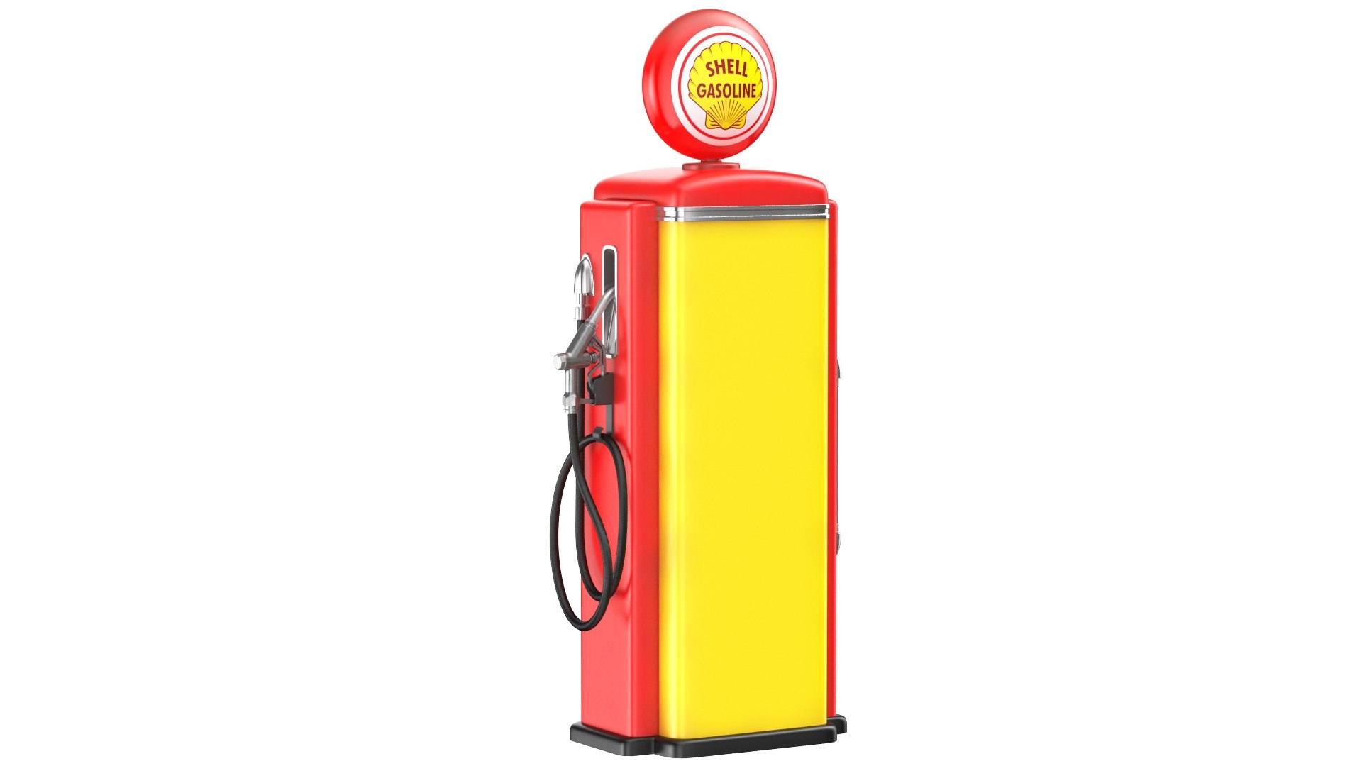 Retro Shell Gas Pump 3D Model - TurboSquid 2017066
