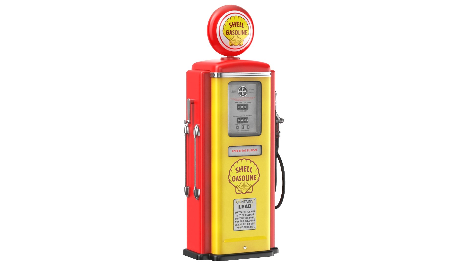 Retro Shell Gas Pump 3D Model - TurboSquid 2017066