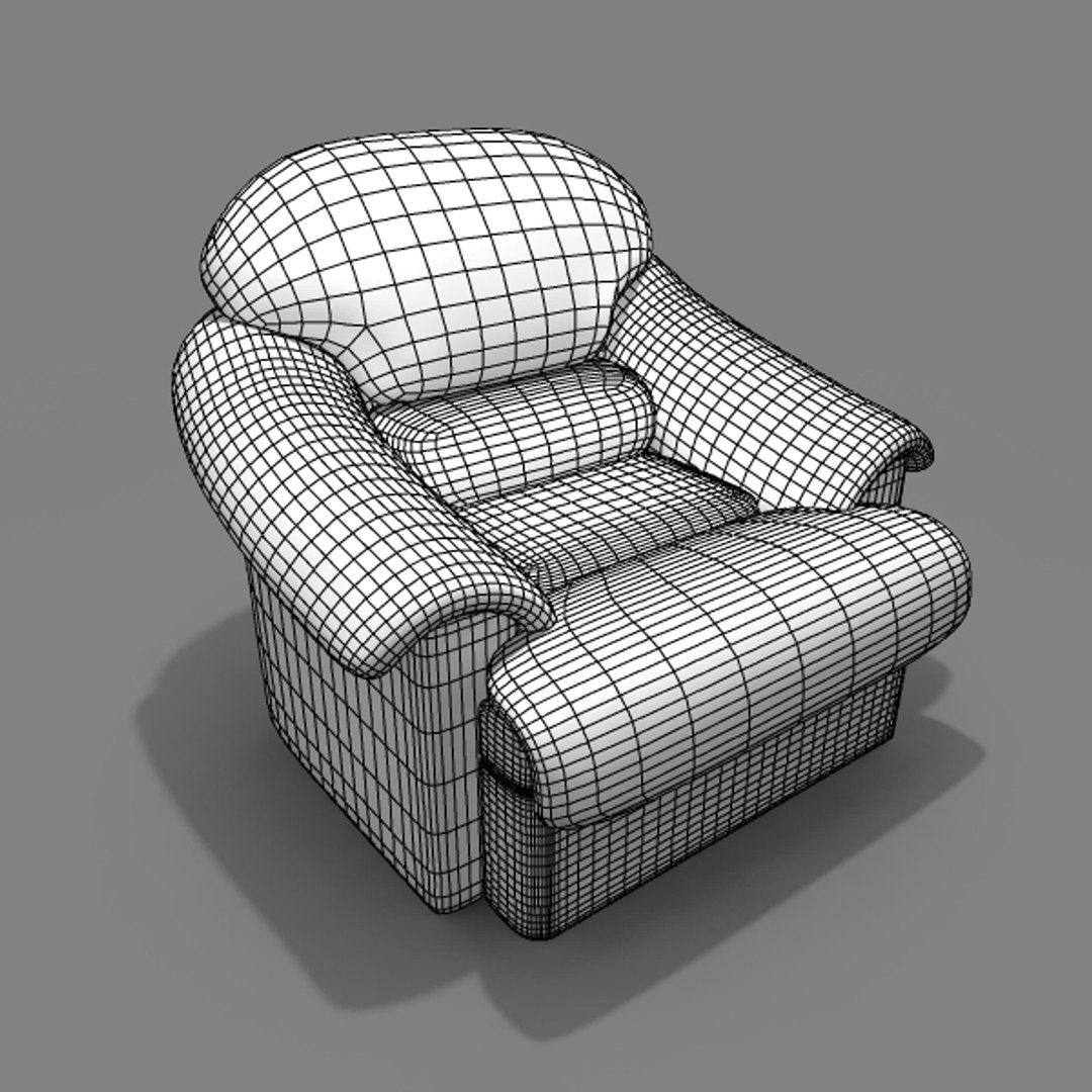 3d armchair chair