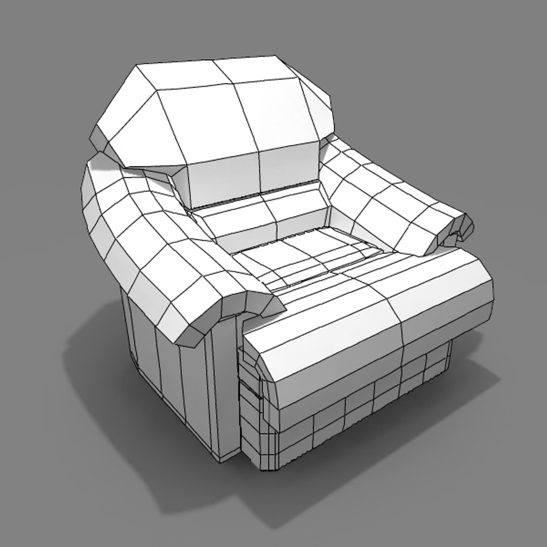 3d armchair chair