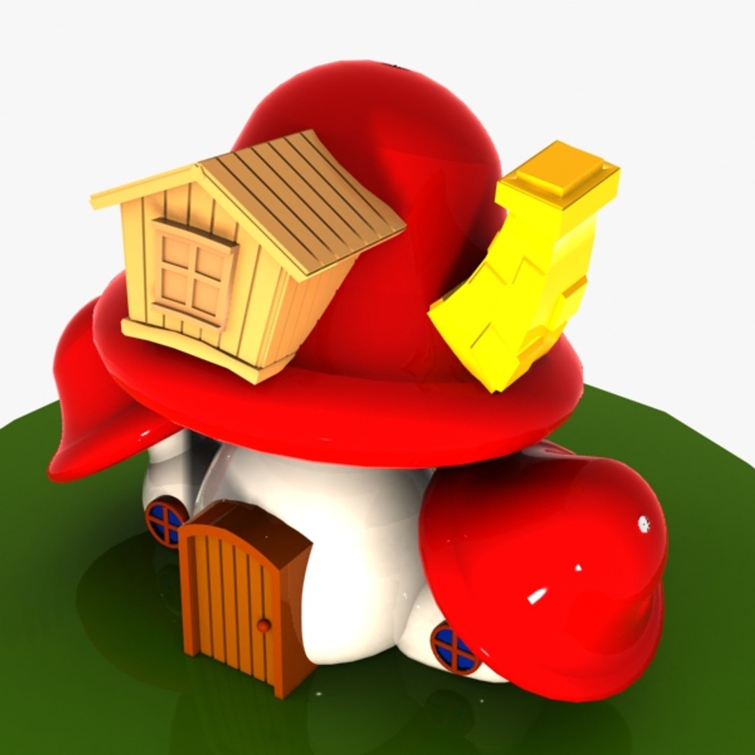 3d mushroom house shroom model