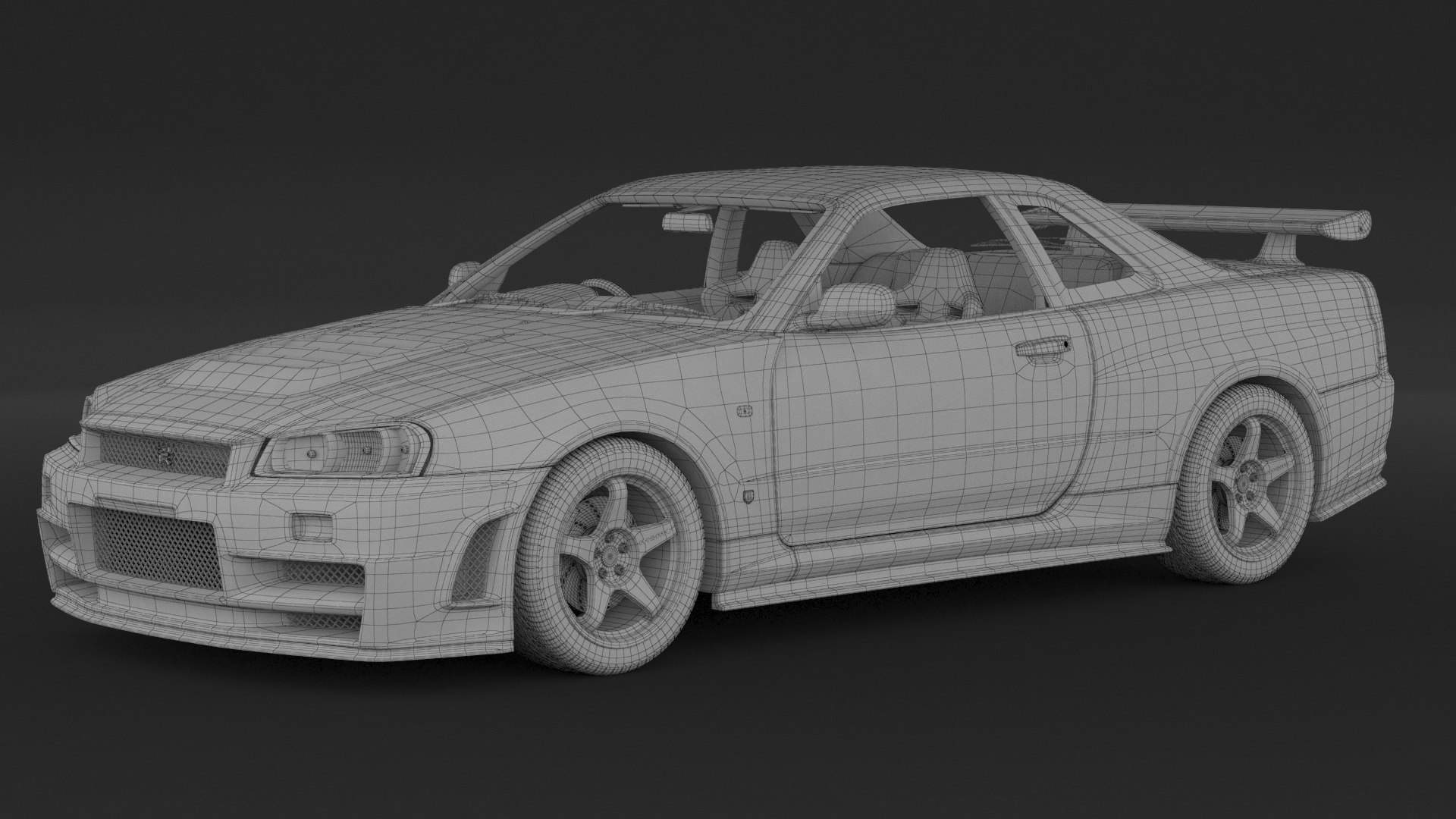 3D car nissan skyline r34 - TurboSquid 1455536