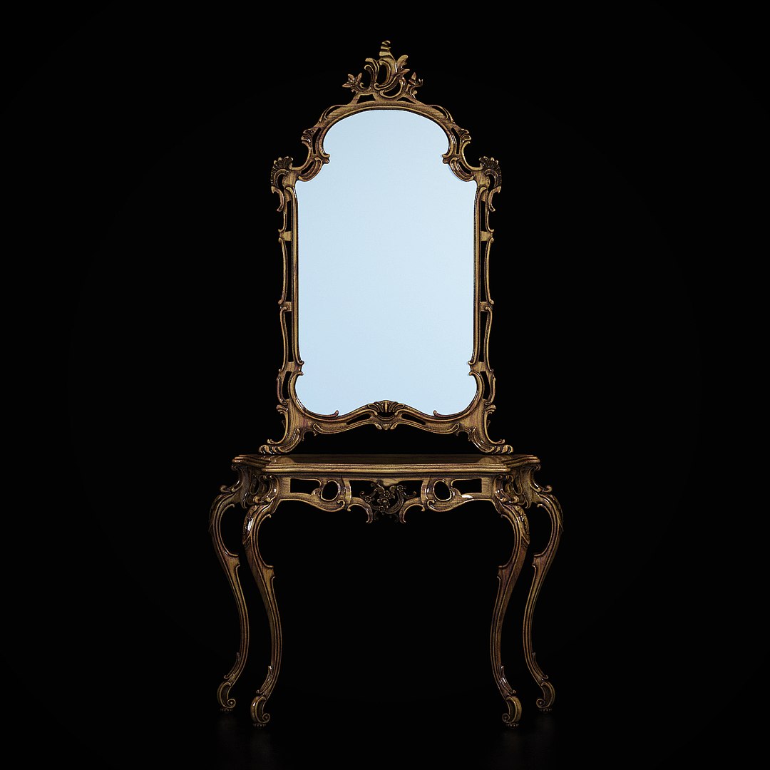 3d console mirror model