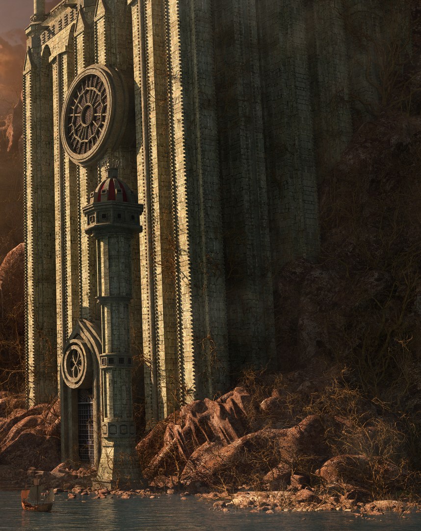 Fantasy Sunset Towers Environment 3D - TurboSquid 1887866