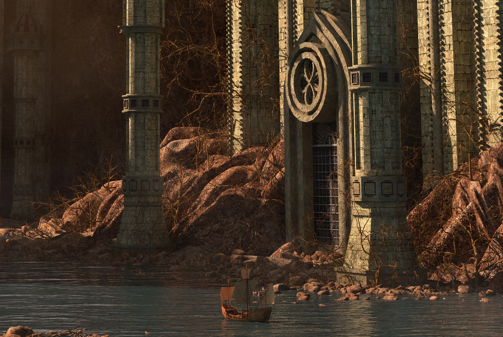 Fantasy Sunset Towers Environment 3D - TurboSquid 1887866