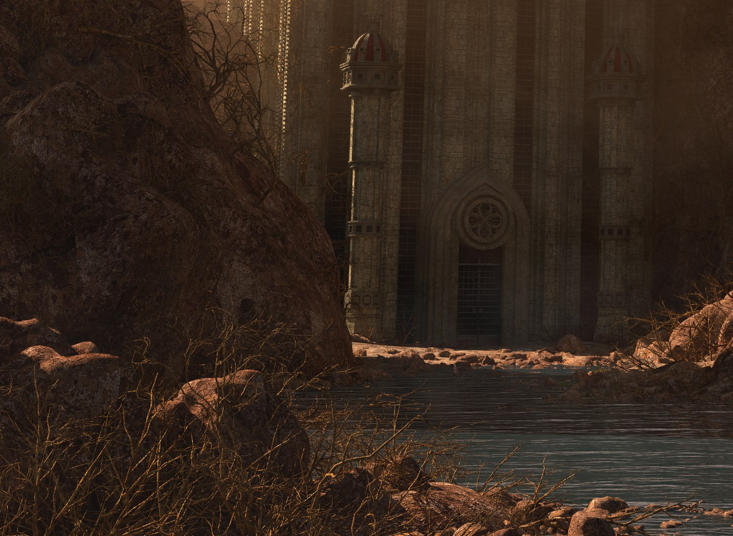 Fantasy Sunset Towers Environment 3D - TurboSquid 1887866