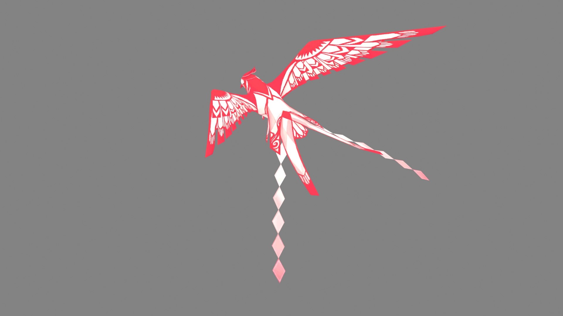 Cartoon Origami Magpie Kite - Paper Bird Low-poly 3D Model 3D Model ...