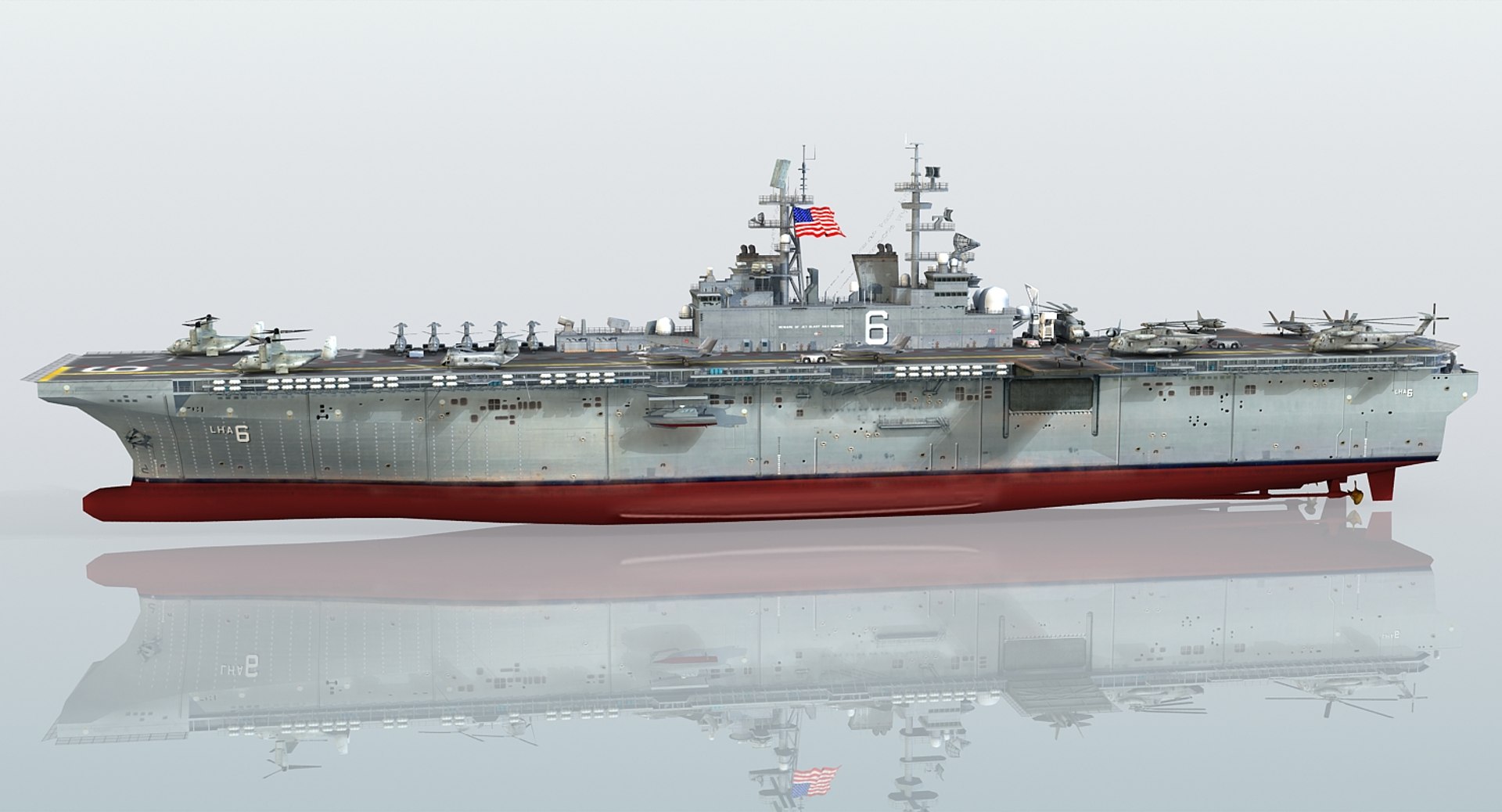 Uss America Lha-6 3d 3ds