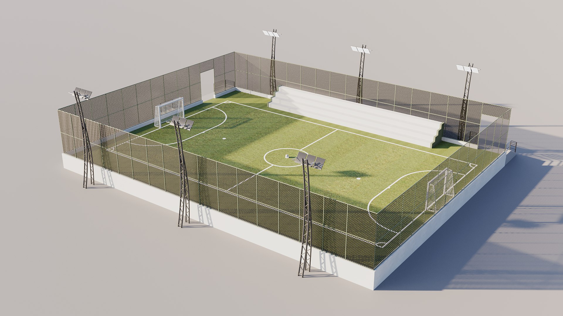 Mini Football Stadium 3D Model - TurboSquid 2086213