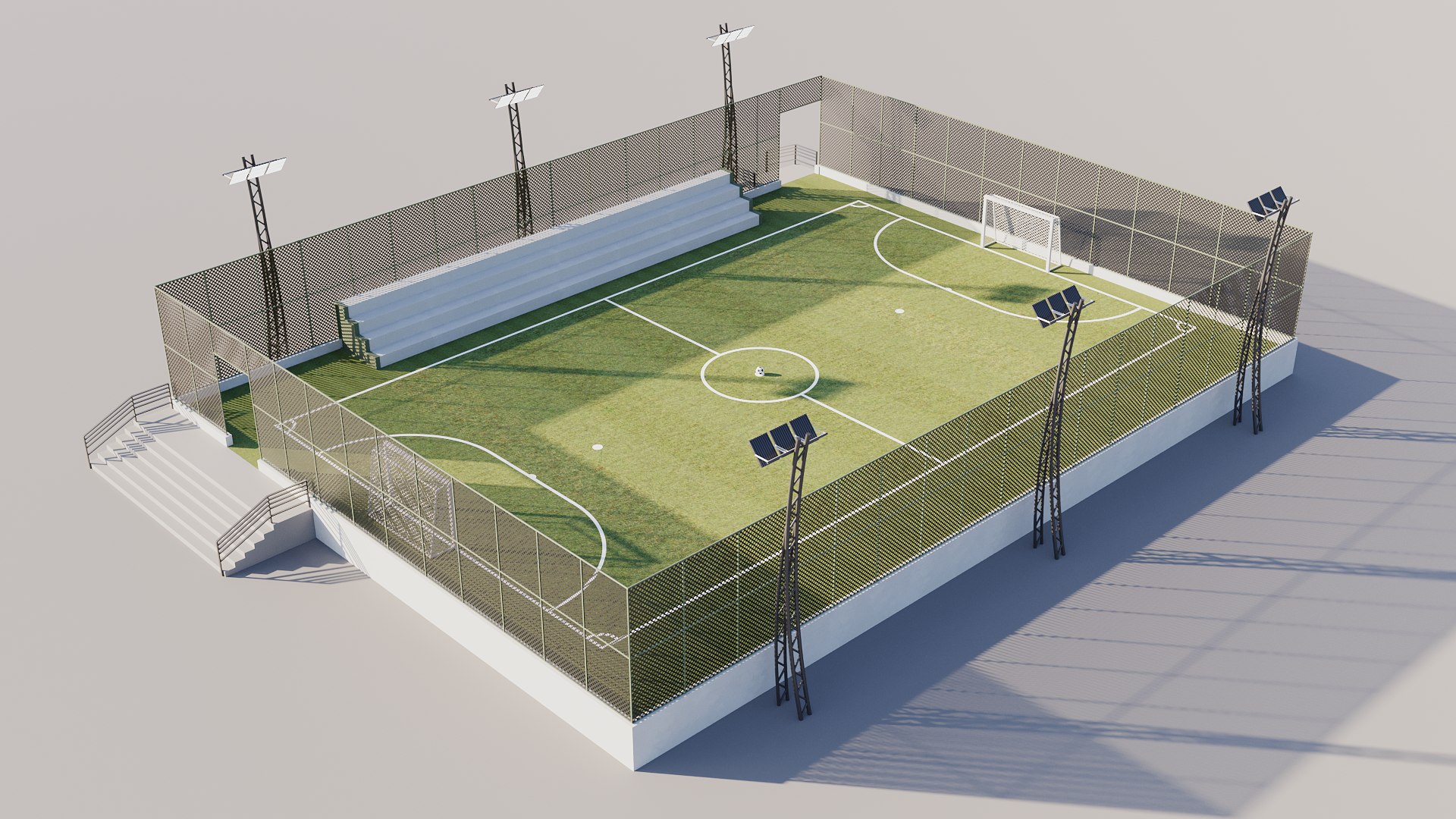 Mini Football Stadium 3D Model - TurboSquid 2086213