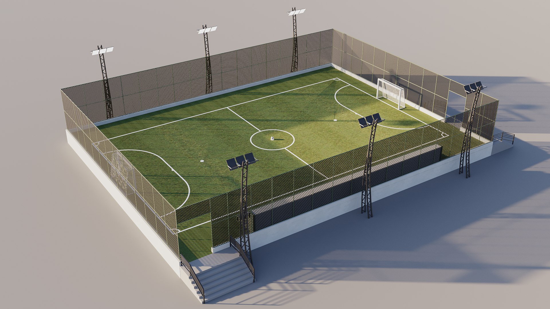 Mini Football Stadium 3D Model - TurboSquid 2086213