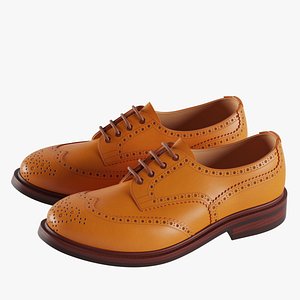 3d leather red shoes model