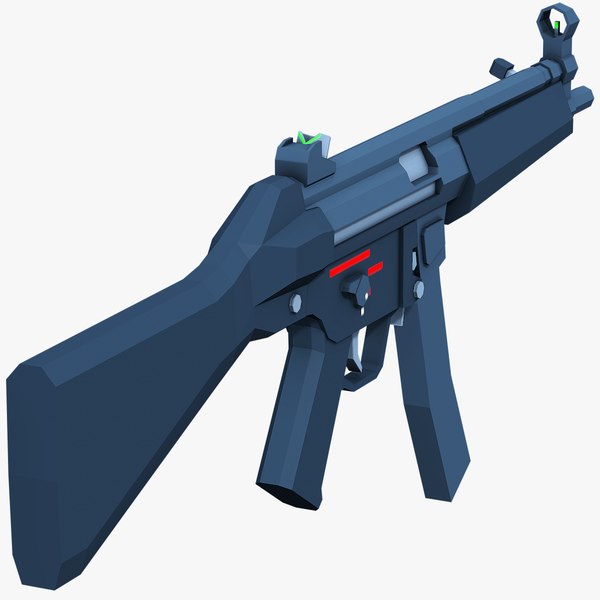 modelo 3d Stylized Mp5A2 SMG Low Poly Mobile Ready - TurboSquid 2049090