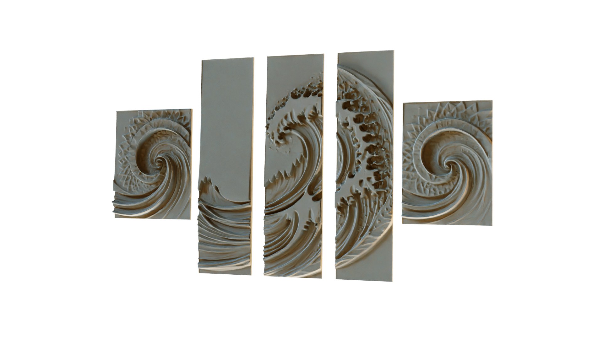 3D Mural Decor Set Wall Panel 32 Model - TurboSquid 2185122