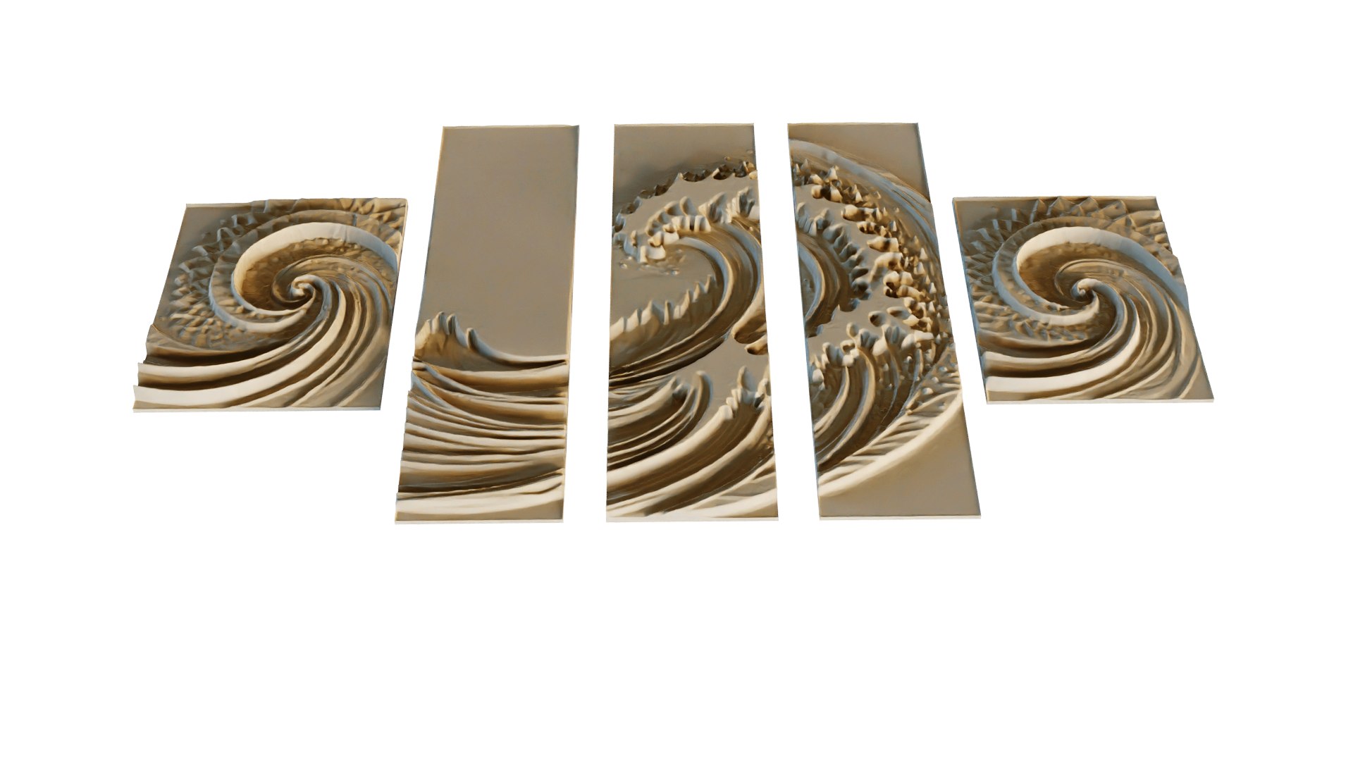 3D Mural Decor Set Wall Panel 32 Model - TurboSquid 2185122