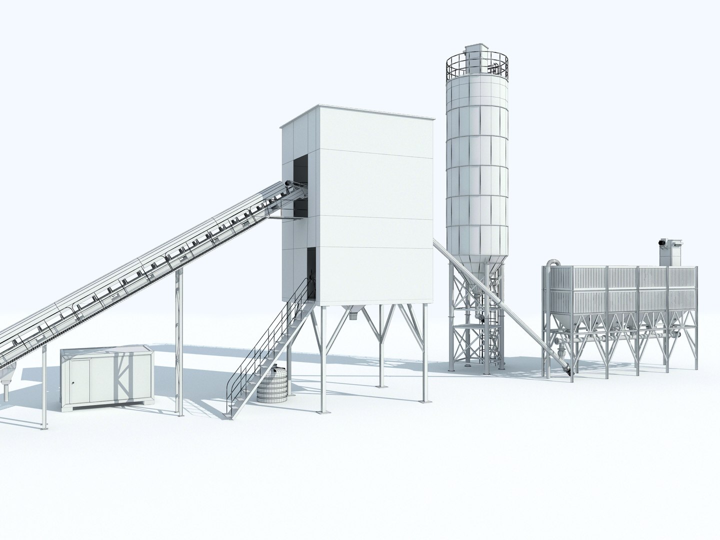 3D Concrete Batching Plant - TurboSquid 2457135