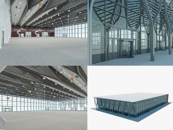 Exhibition Hall Warehouse 2 3D model - TurboSquid 2074514