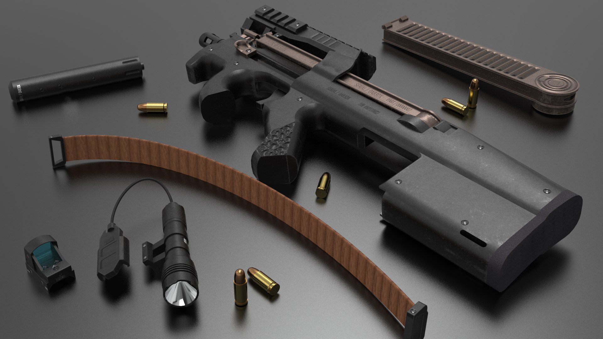 P90 SMG Fps - Tps Model - TurboSquid 2405655