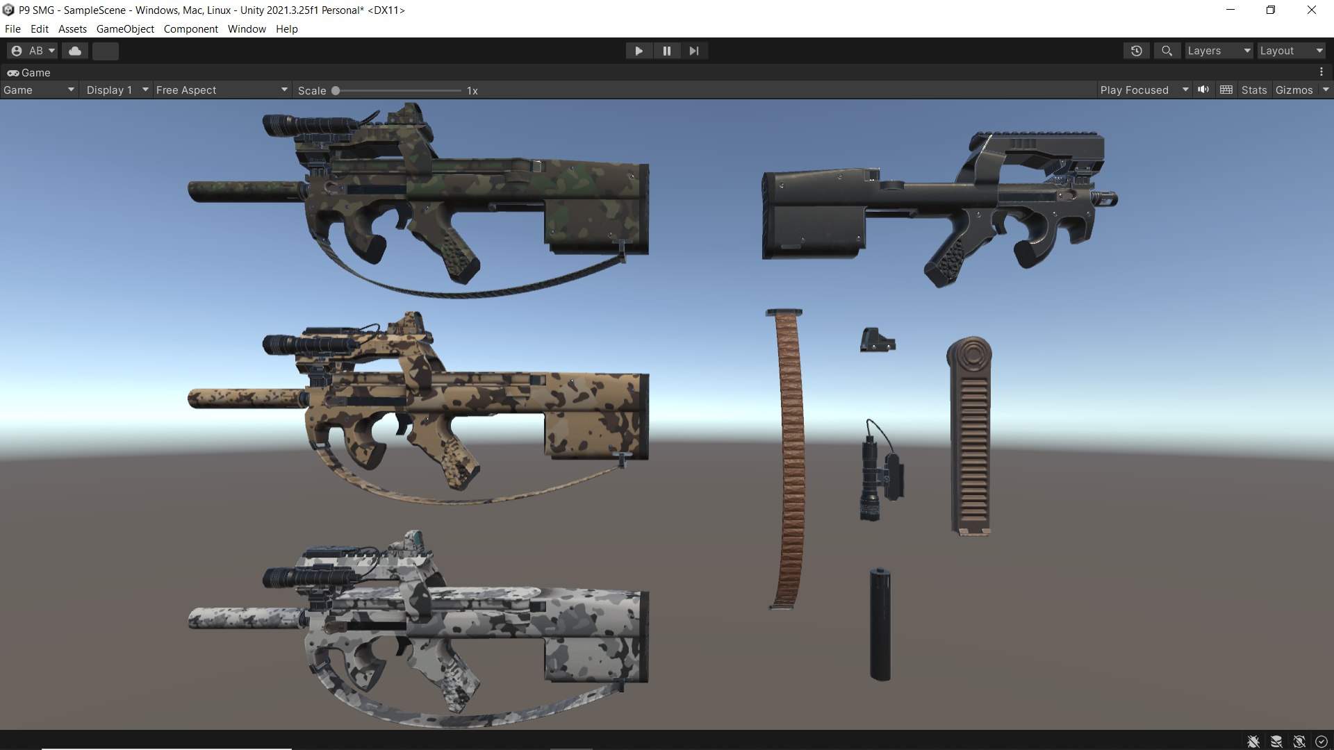 P90 SMG Fps - Tps Model - TurboSquid 2405655