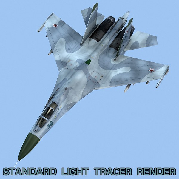 sukhoi su-27 sk flanker 3d model