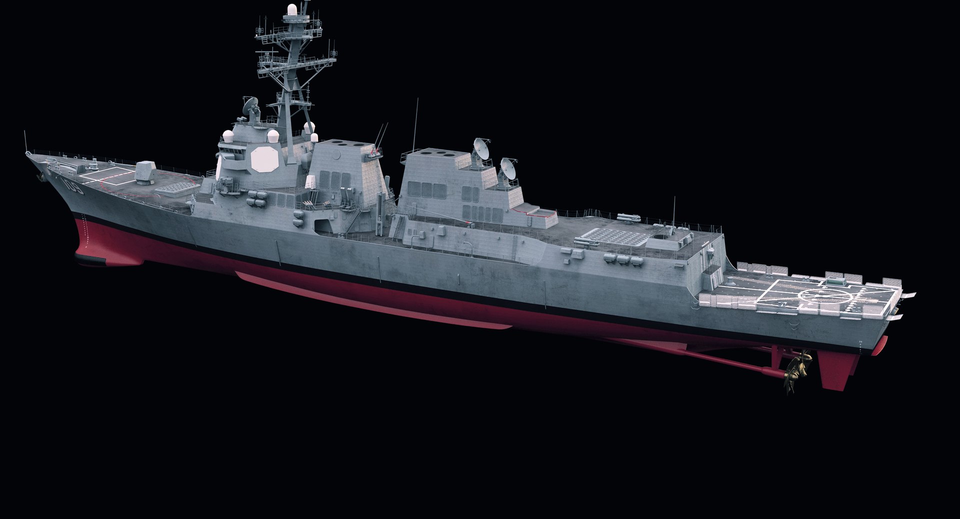3d Model Uss Ddg 109