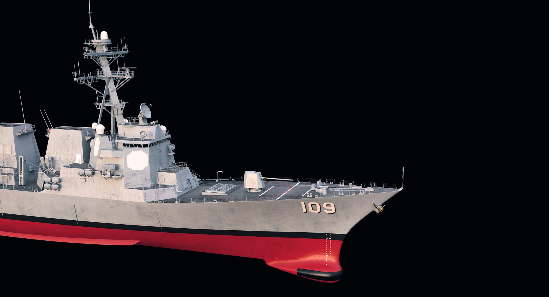 3d Model Uss Ddg 109