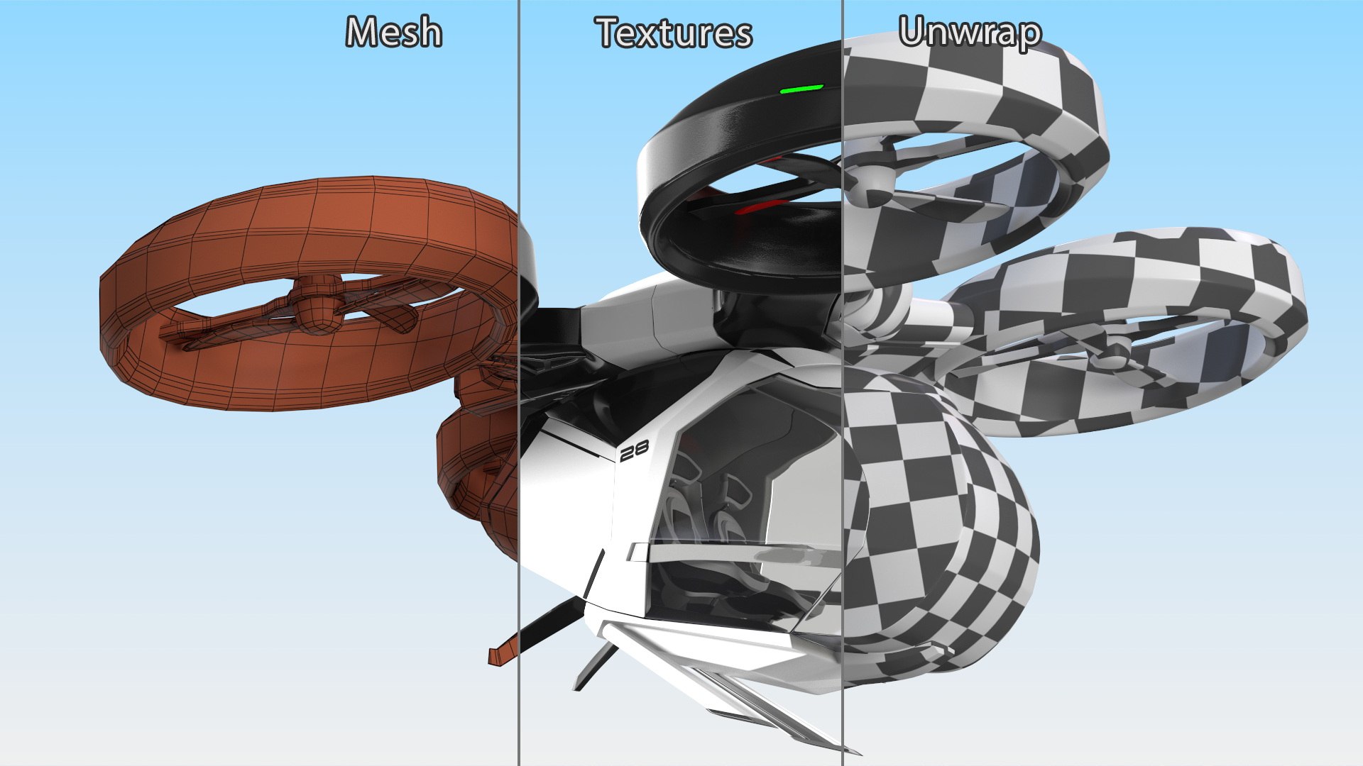 3D SciFi Futuristic Passenger Drone Rigged for Cinema 4D - TurboSquid ...