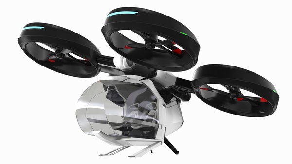 modelo 3d Drone de pasajeros futurista de ciencia ficción preparado ...