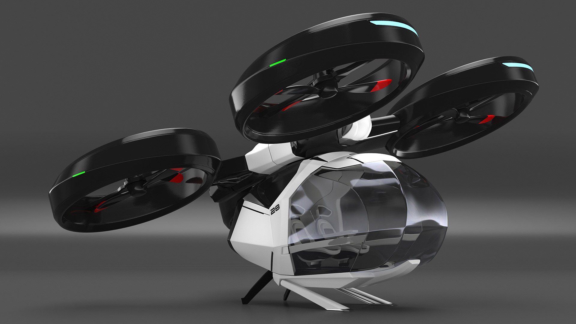 3D SciFi Futuristic Passenger Drone Rigged for Cinema 4D - TurboSquid ...