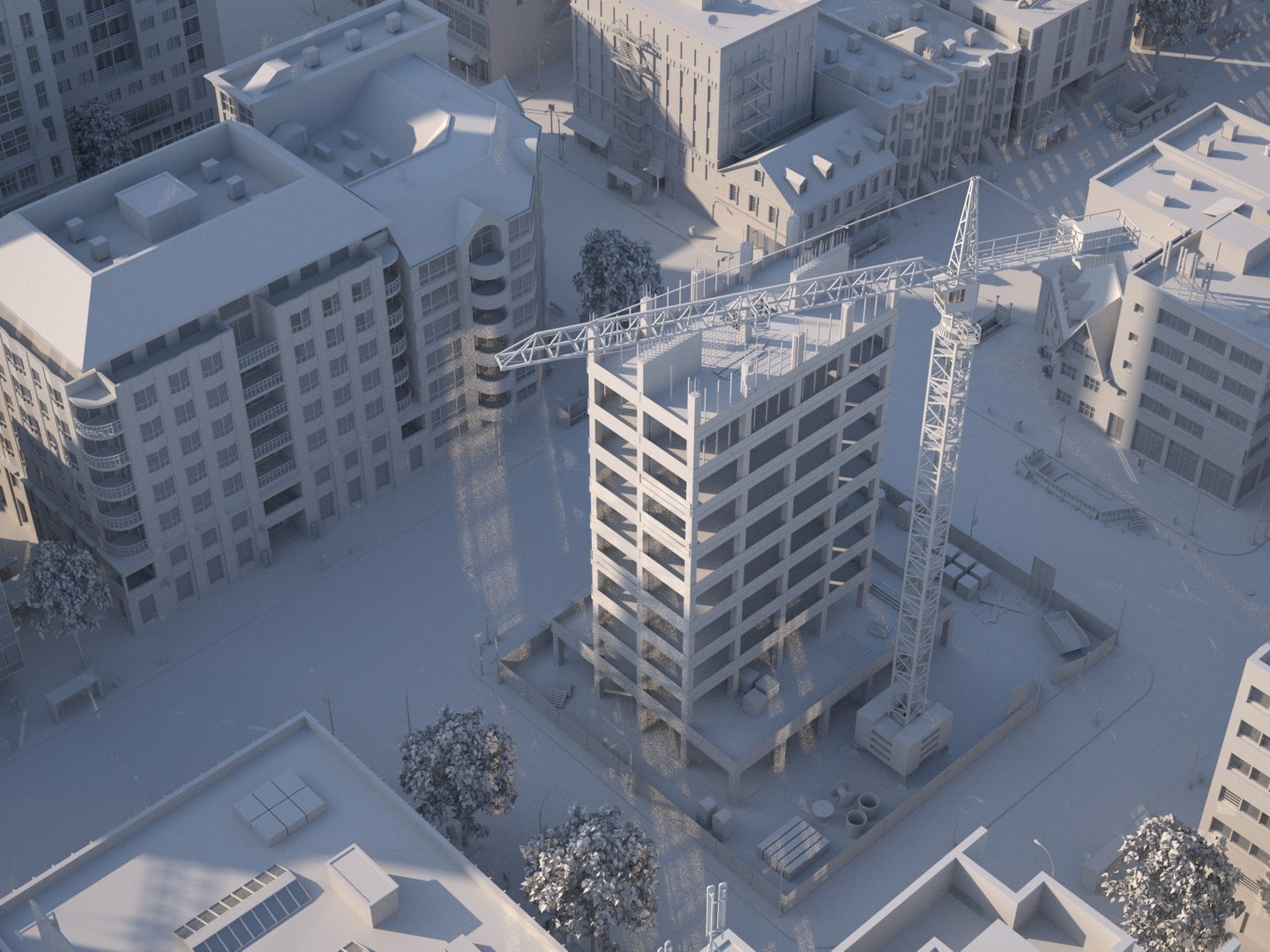 Downtown City Buildings 3D - TurboSquid 1168146