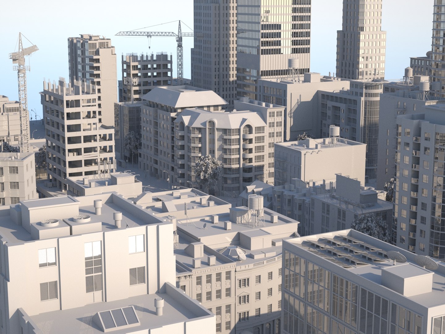 Downtown City Buildings 3D - TurboSquid 1168146
