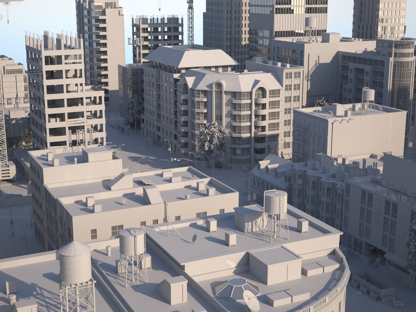 Downtown City Buildings 3D - TurboSquid 1168146