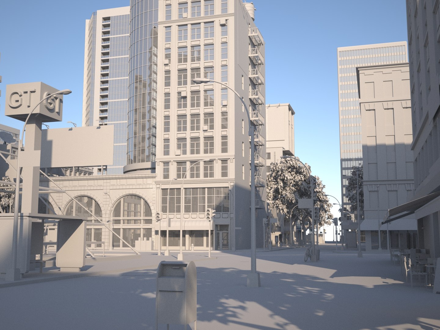 Downtown City Buildings 3D - TurboSquid 1168146