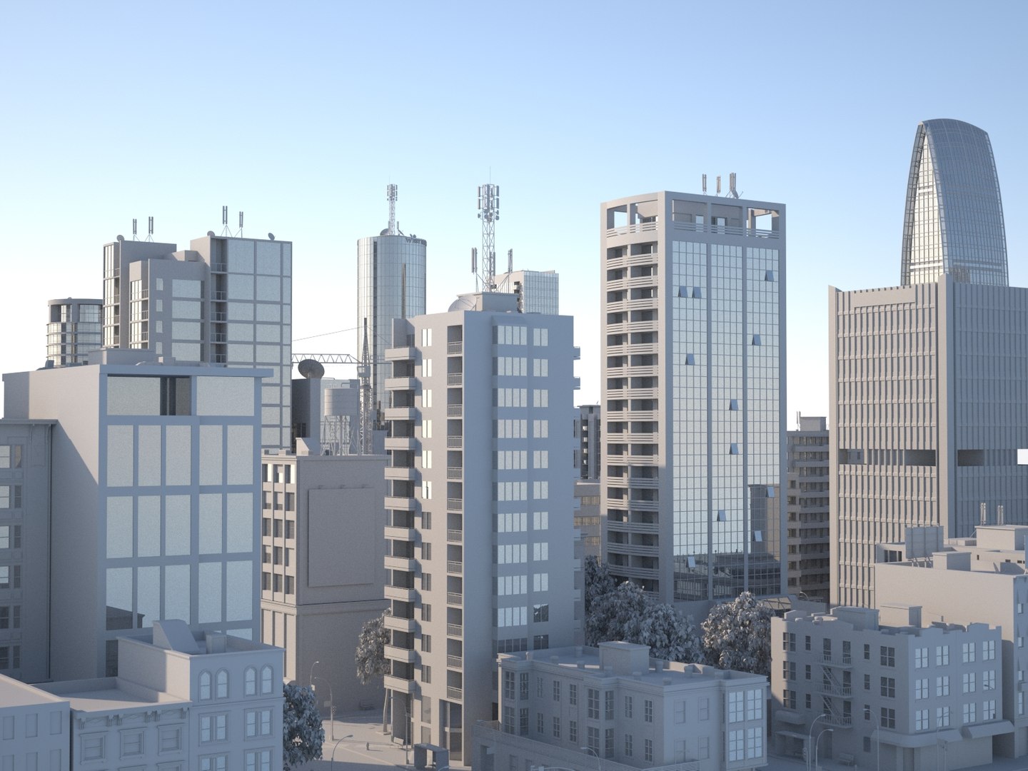 Downtown City Buildings 3D - TurboSquid 1168146