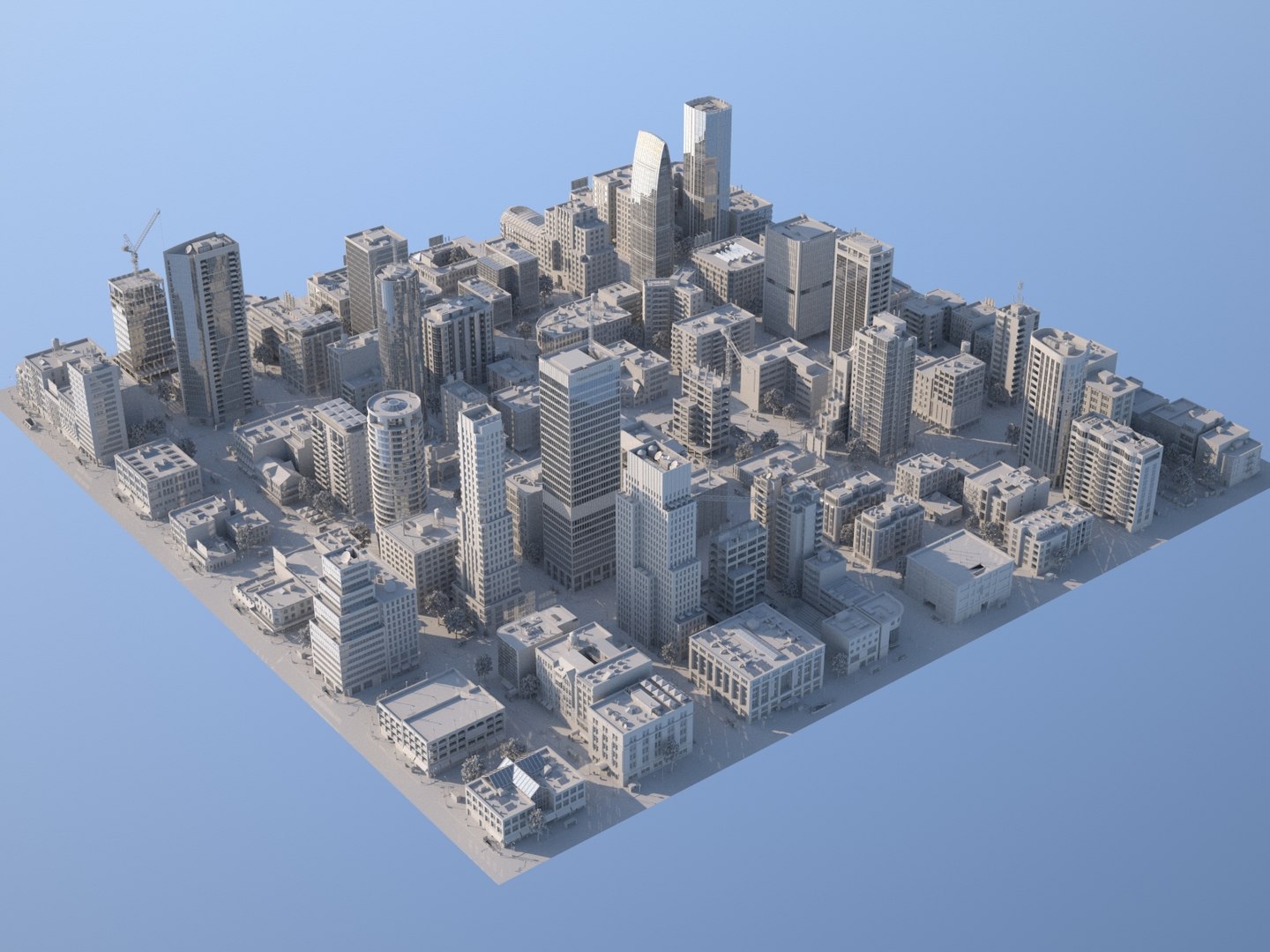 Downtown City Buildings 3D - TurboSquid 1168146