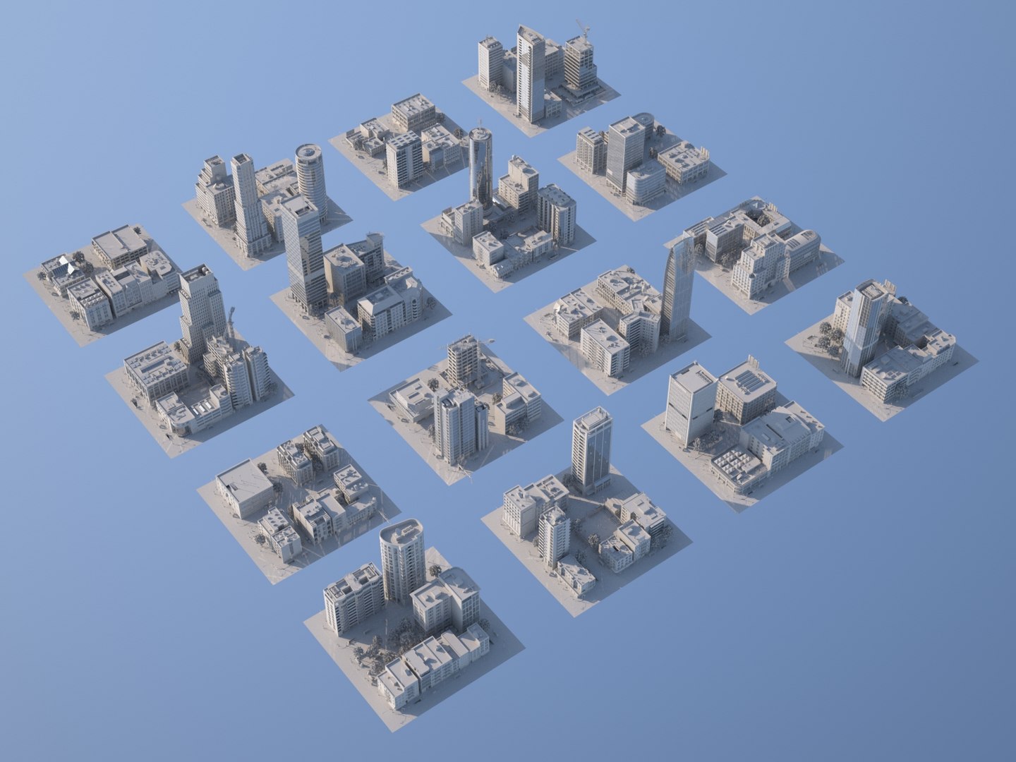 Downtown City Buildings 3D - TurboSquid 1168146