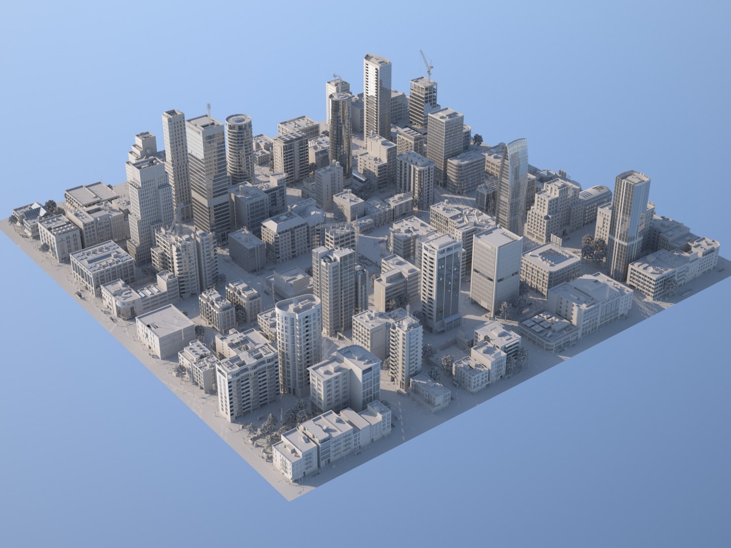 Downtown City Buildings 3D - TurboSquid 1168146