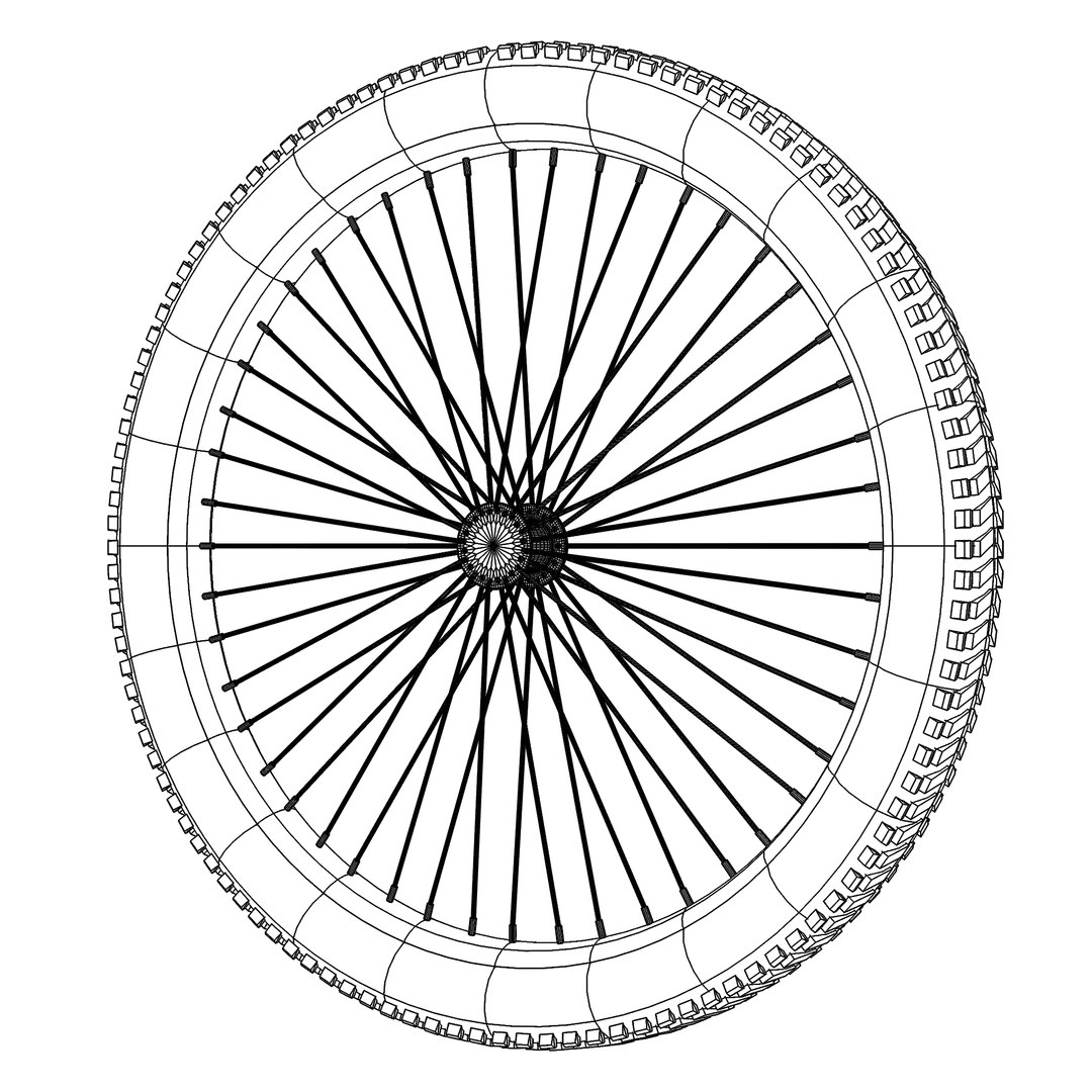 3D Simple Bicycle Wheel Gold Spokes - TurboSquid 2149007