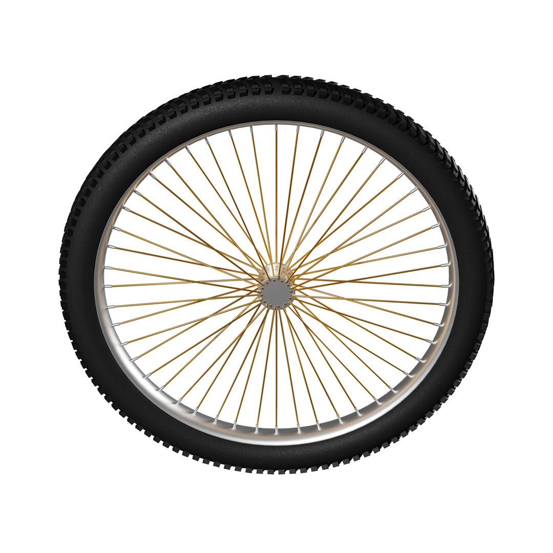 3D Simple Bicycle Wheel Gold Spokes - TurboSquid 2149007